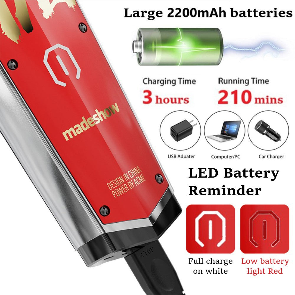 Madeshow M10 M11 Professional Hair Clippers For Men Barber Shop Hair T ...